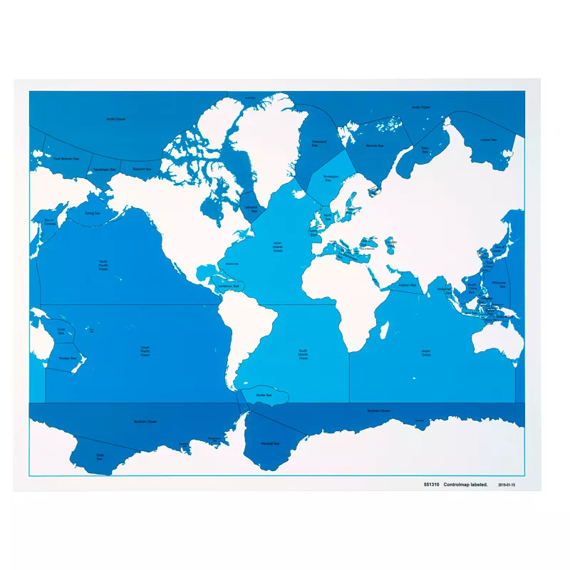 Seas & Oceans Control Map: Labelled - Quality Educational Material ...