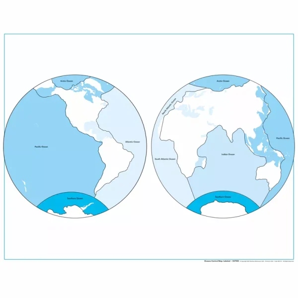 Oceans Control Map: Labelled - Quality Educational Material | Kid-ease ...
